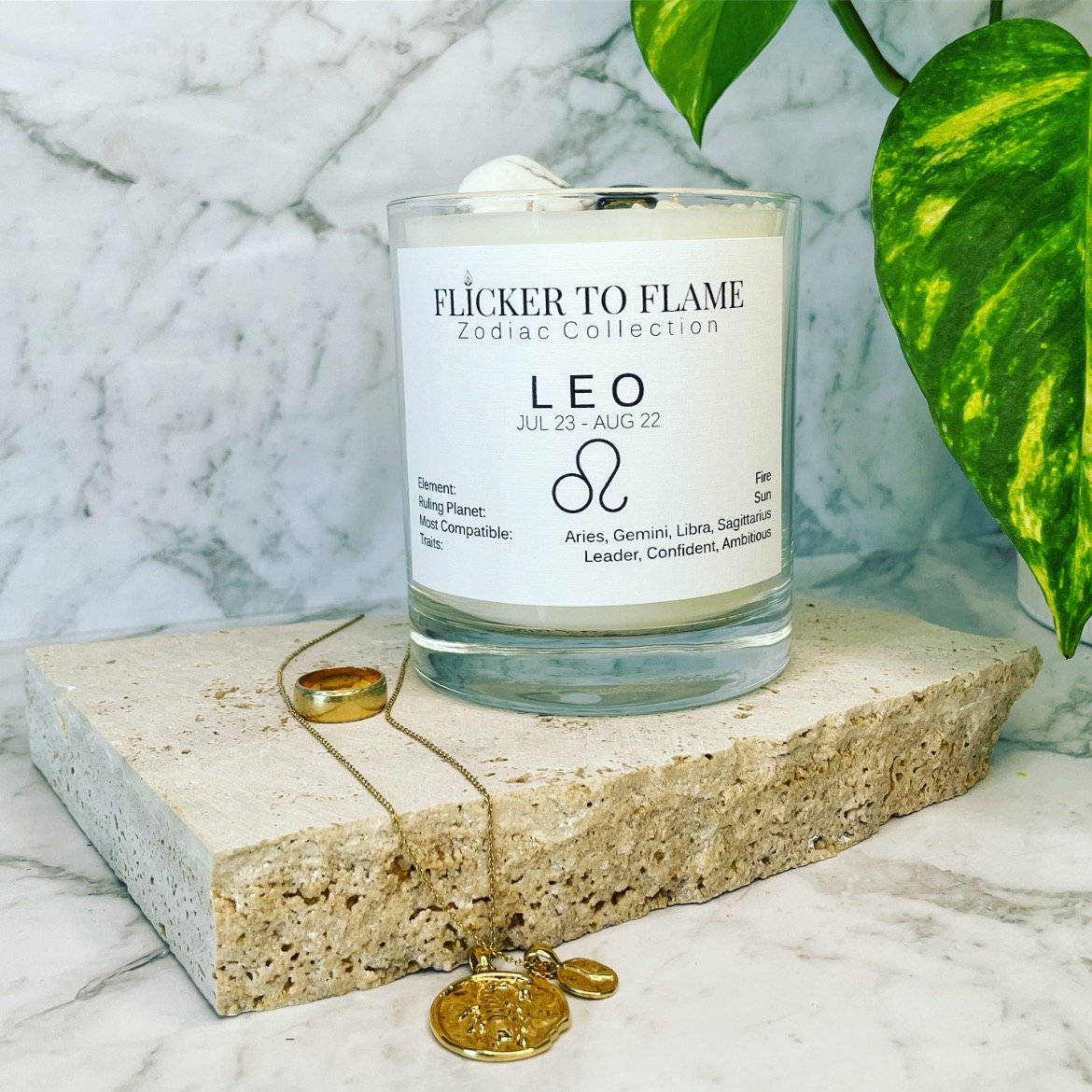 Zodiac Crystal Infused Candle 450g - LEO **ONLY 10 AVAILABLE ...