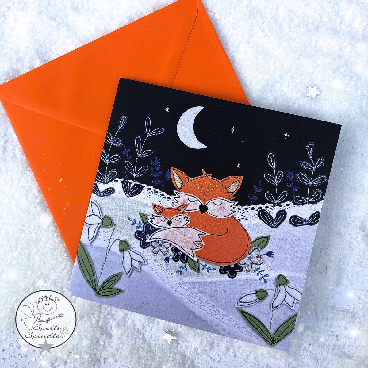 Family Fox Greeting Card | Spells and Spindles