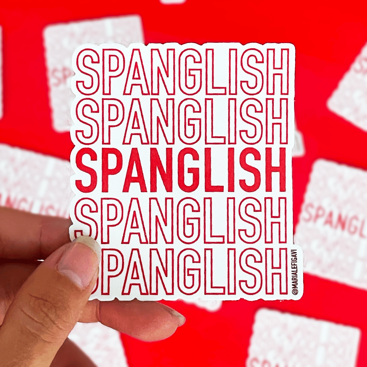 Spanglish - Sticker Waterproof | Marialefigavi