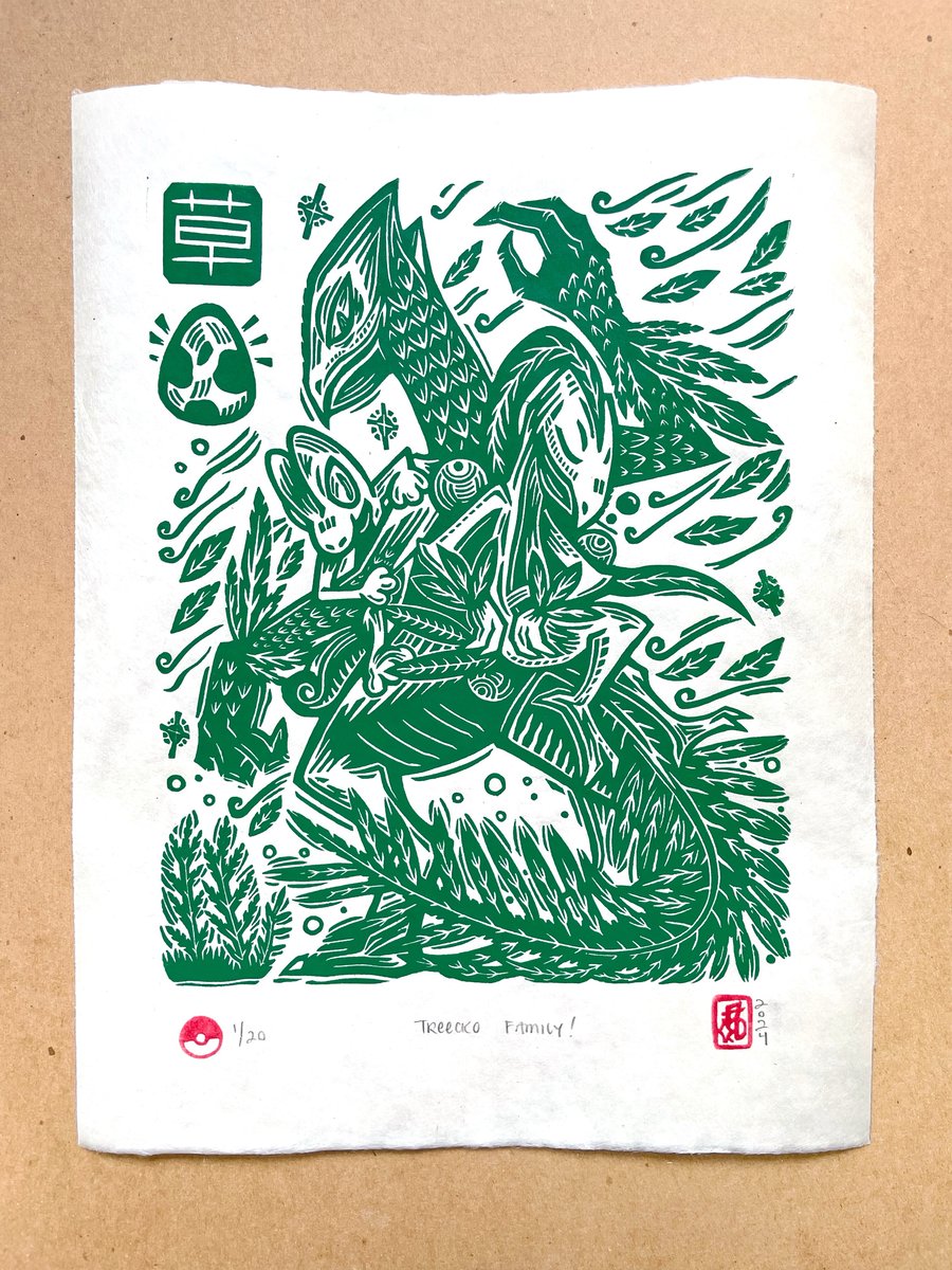 Treecko Family! PKMN Print | ANDIIUS