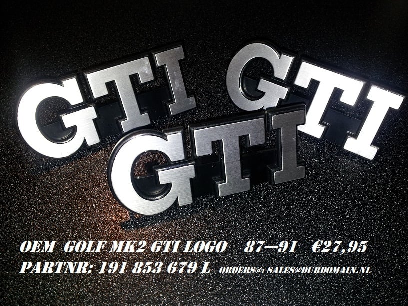 DUB DOMAIN — OEM GOLF 2 GTI Logo - Front Grille badge