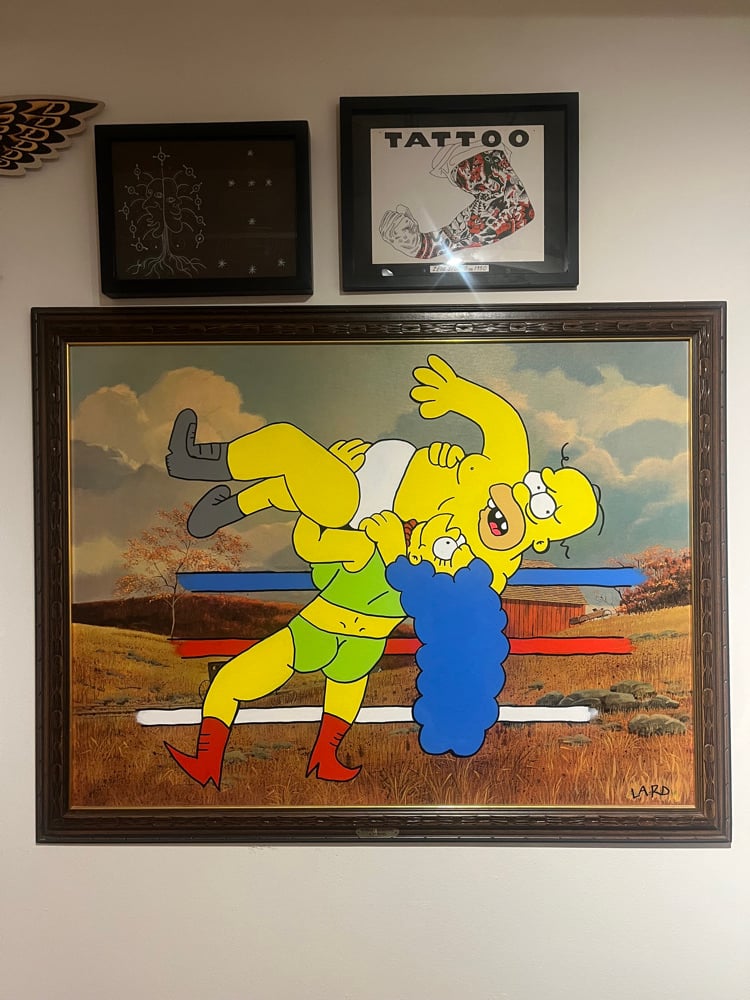 HOMER V MARGE PAINTING | LARD HUMUNGUS
