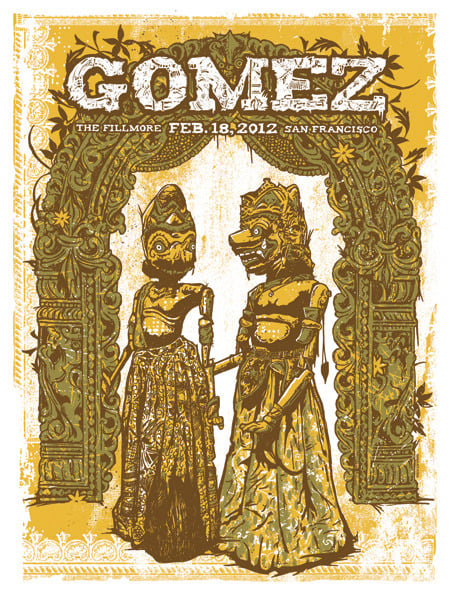 GIGART — Gomez Band Fillmore Poster 2012
