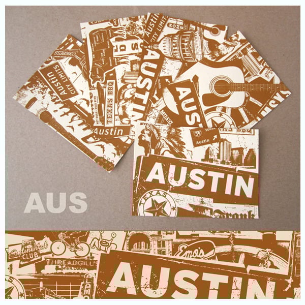 GIGART — 5 Pack Austin Texas City Postcard Set
