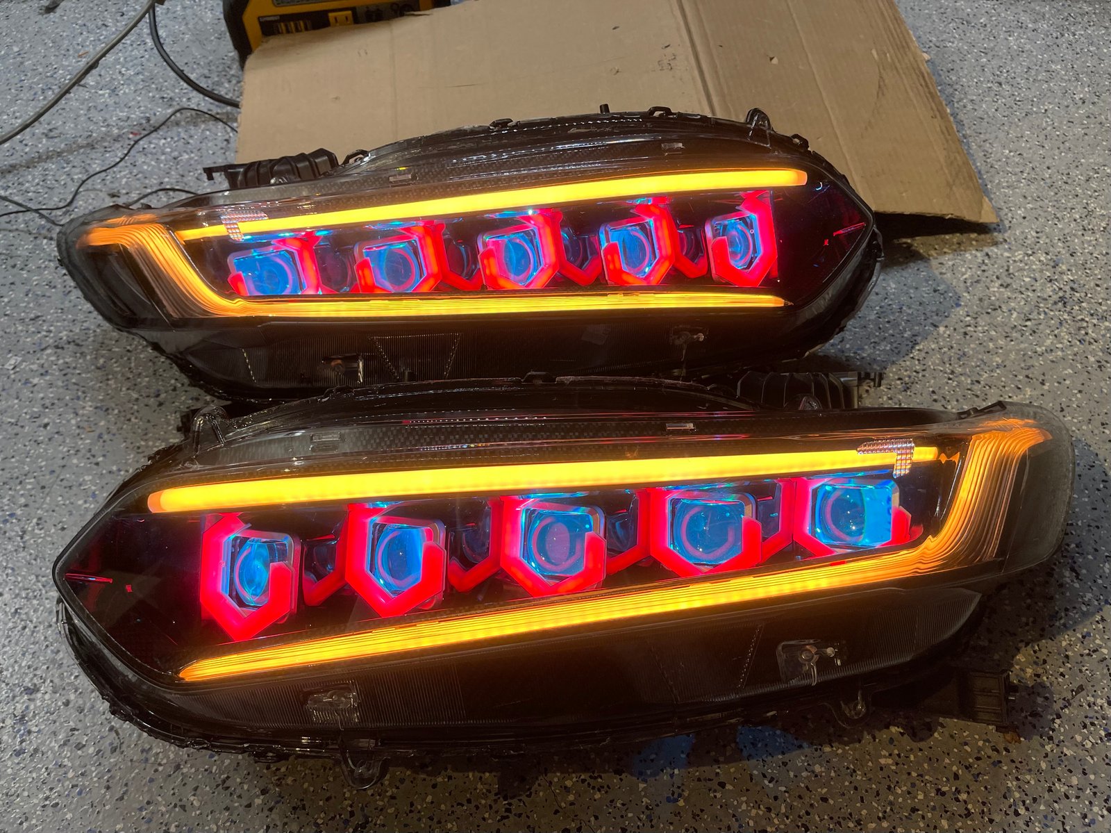 Honda Accord 2018-2022 5 Gem Rgb Hex Style Headlight | Oc Retrofit