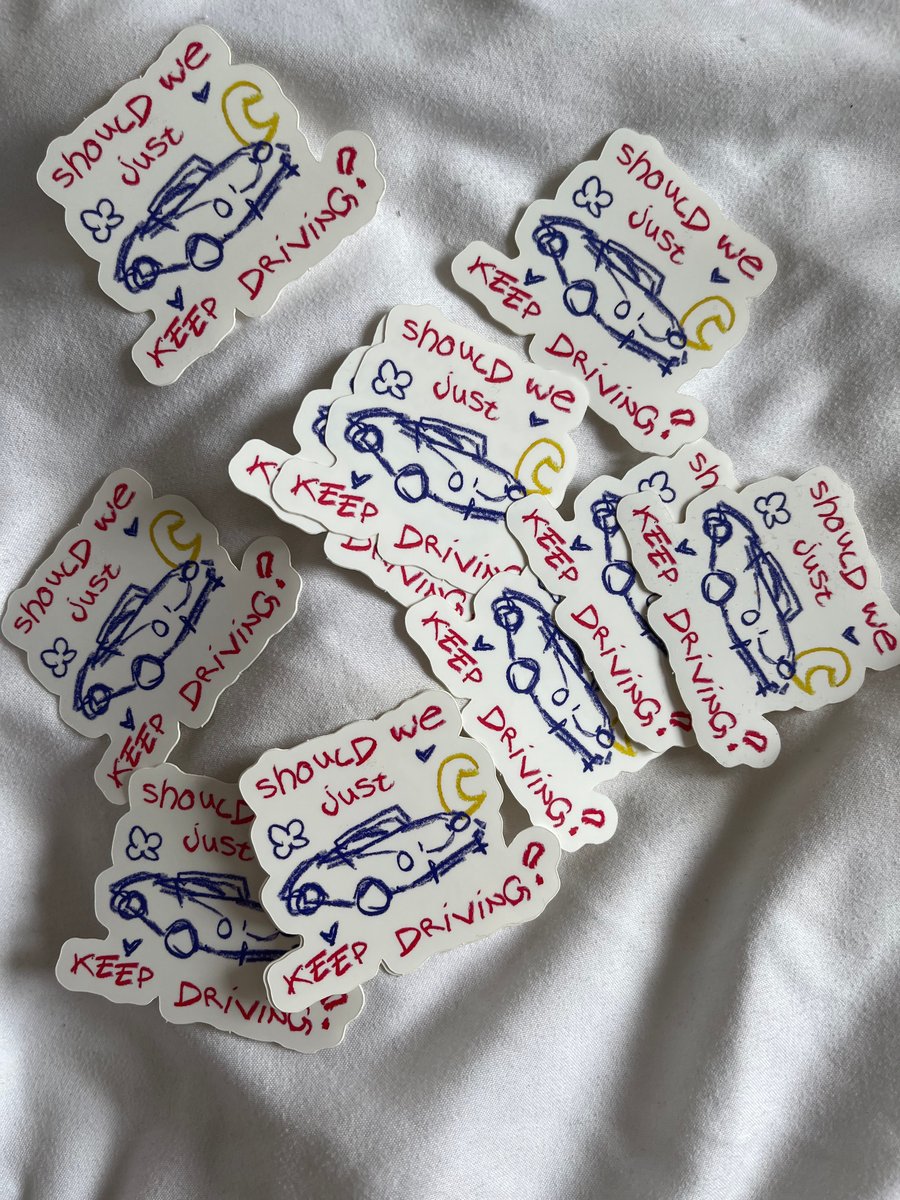 keep driving - harry sticker | luludrawww