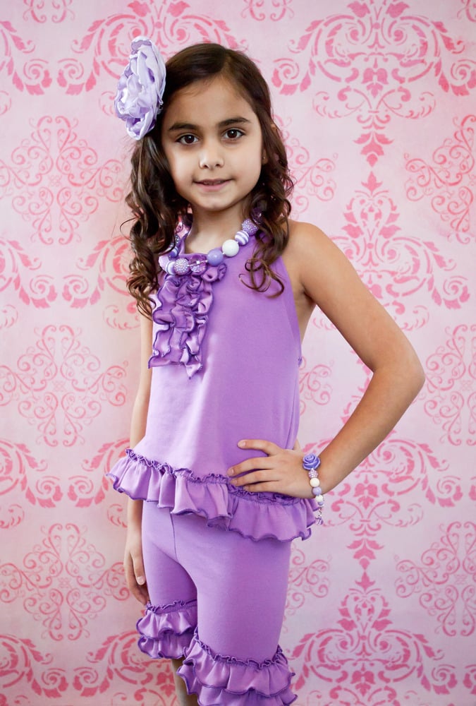 Ruffle Shorties Lavender / Dollface Girls