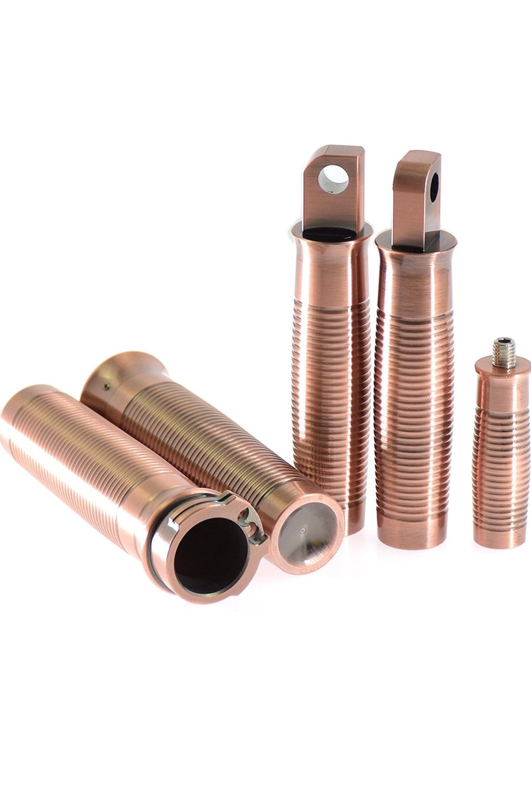 Copper handle grip, foot peg & shift peg set | viclalife