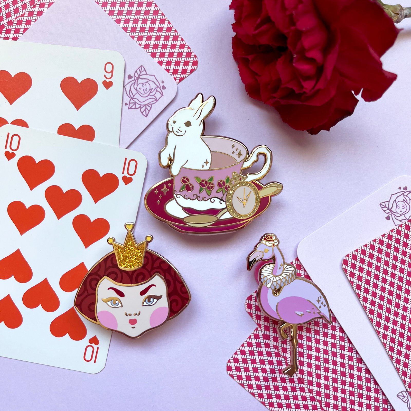 Queen Of Hearts Playing Card Alice In Wonderland