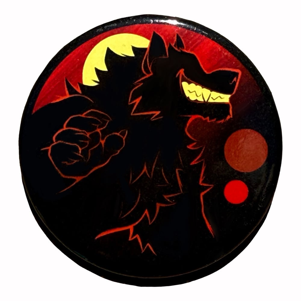 Red Moon Werewolf - Button | feels like Instinct