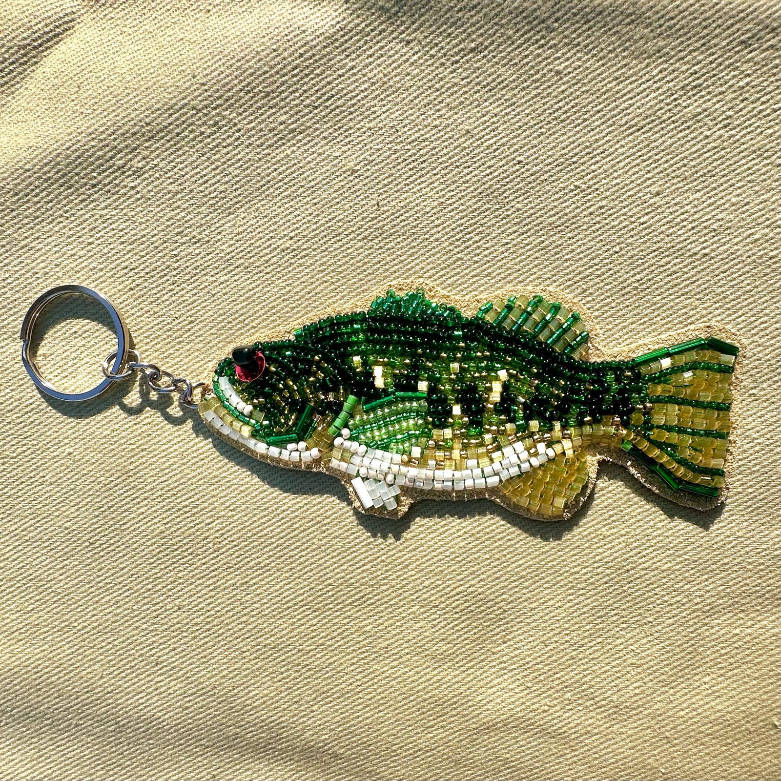 Largemouth Bass Beaded Keychain | EvieE