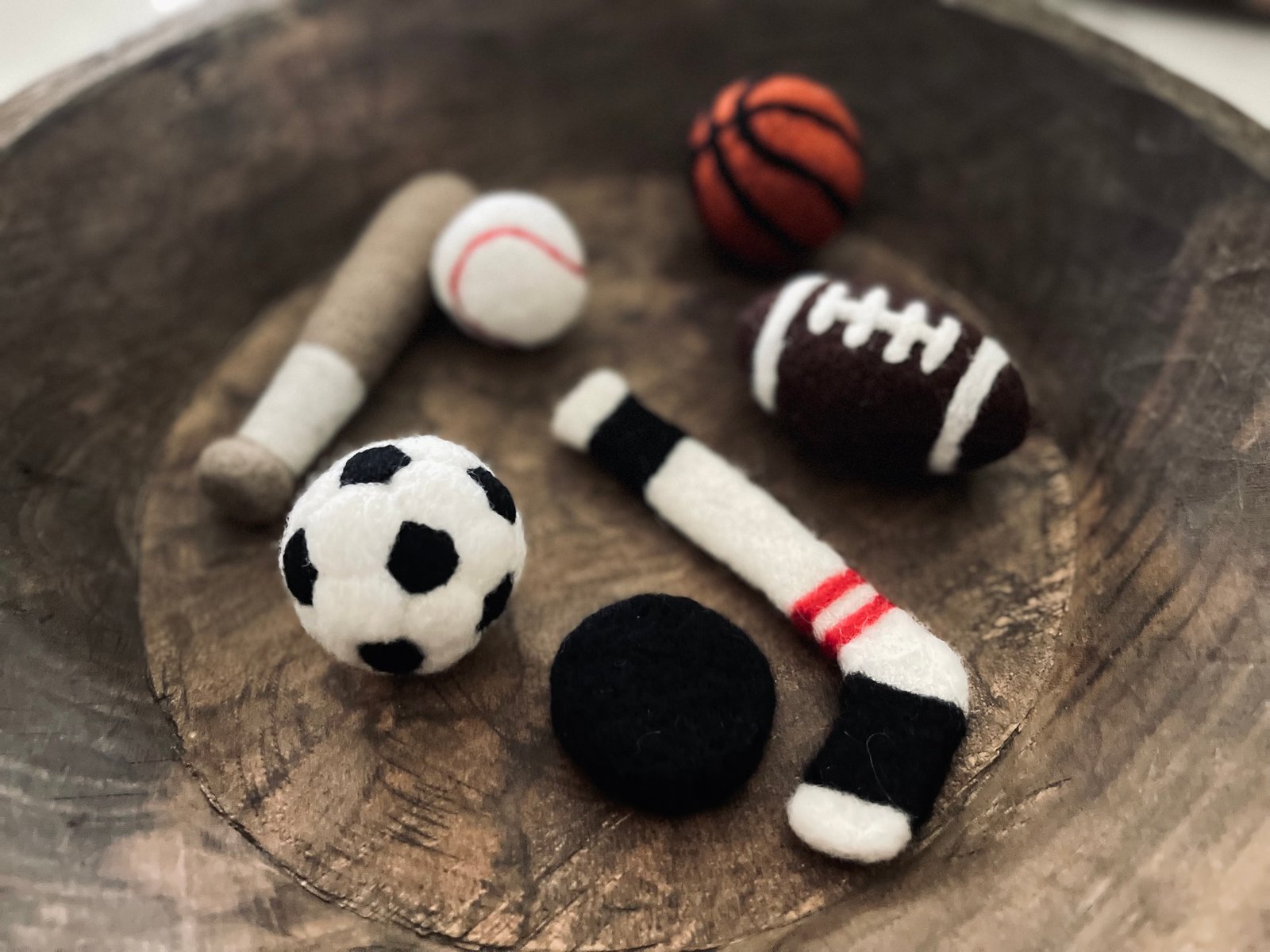Felted Sports cuddle props | Modest Little Me Boutique