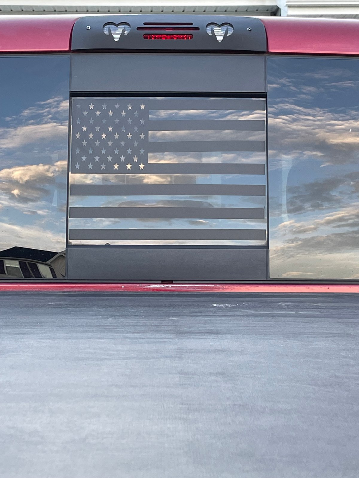 Sliding Window American Flag 2009-2024 RAM Trucks | Blacked Out Designs