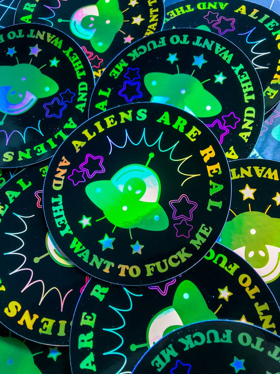 ALIENS ARE REAL Holo Sticker | milktooth co