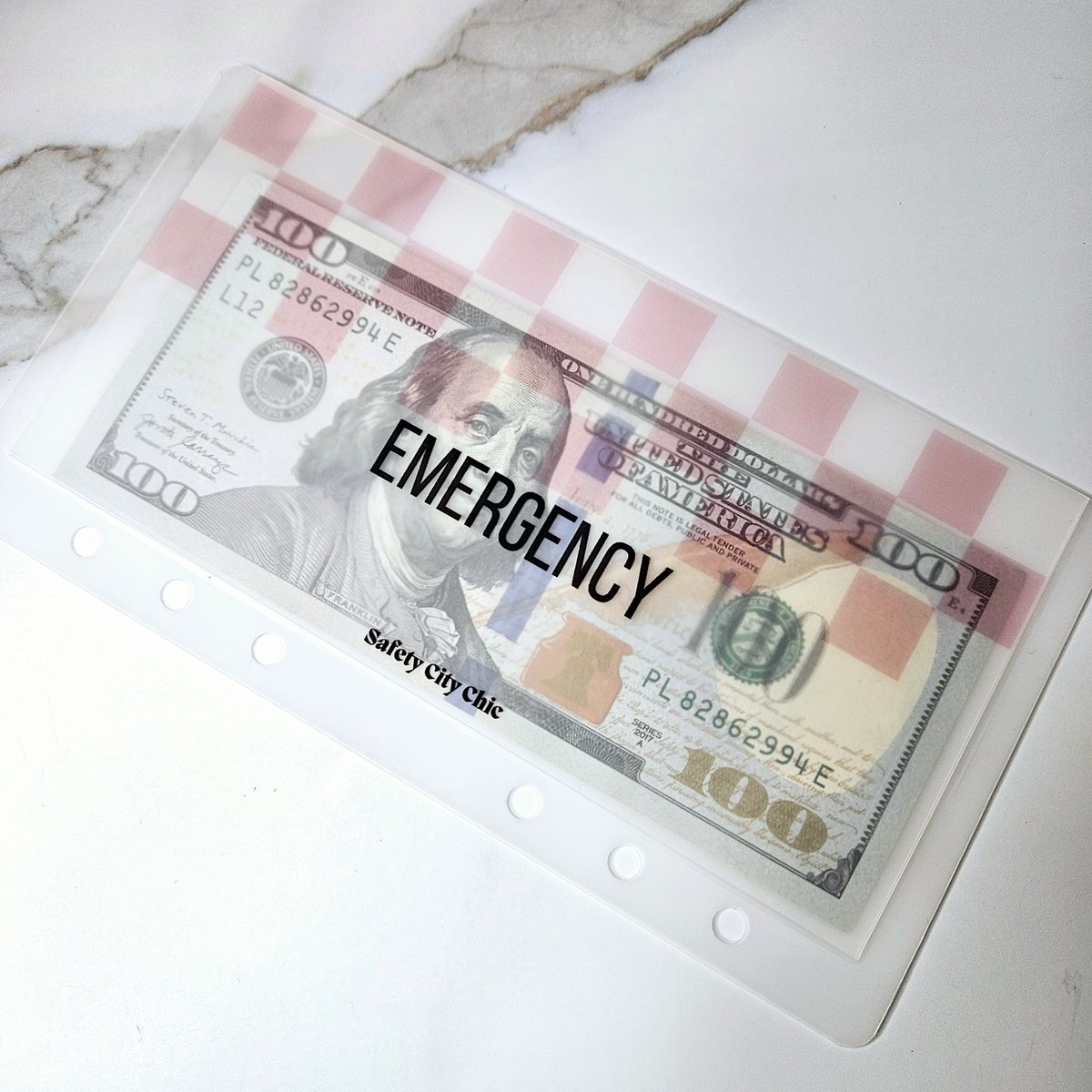 Custom Checkered Cash Envelopes | Safety City Chic