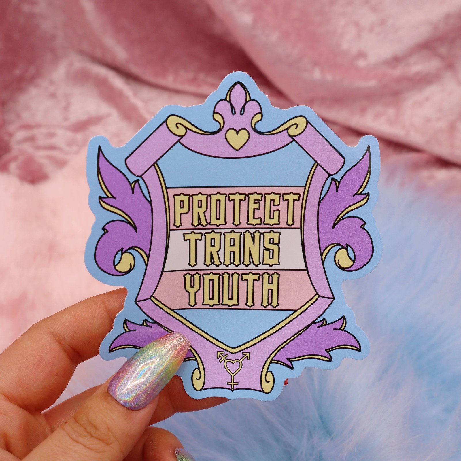 Protect Trans Youth Large Vinyl Sticker | Abprallen