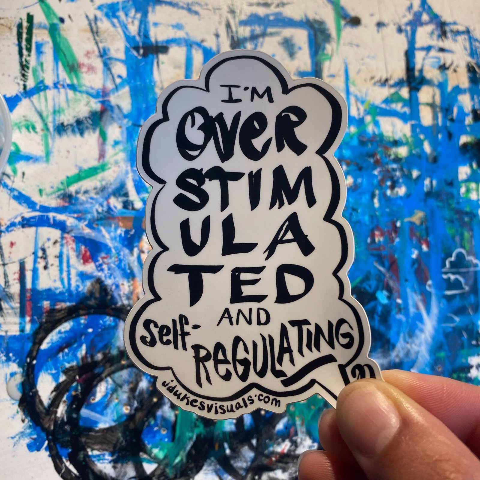 Overstimulated Sticker | J.DukesVisuals