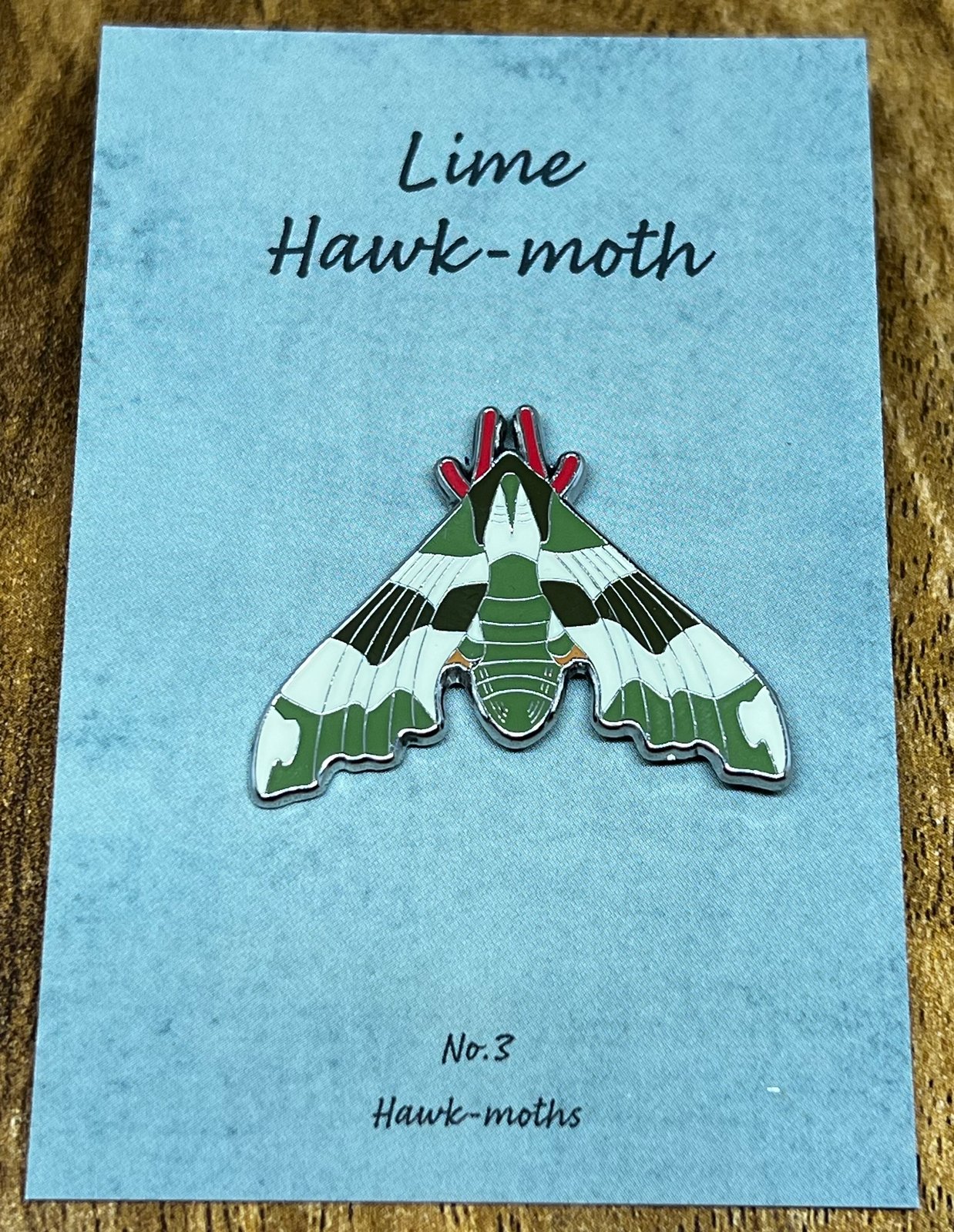 Lime Hawk-moth - No.3 - Hawk-moth Series | UK Birding Pins