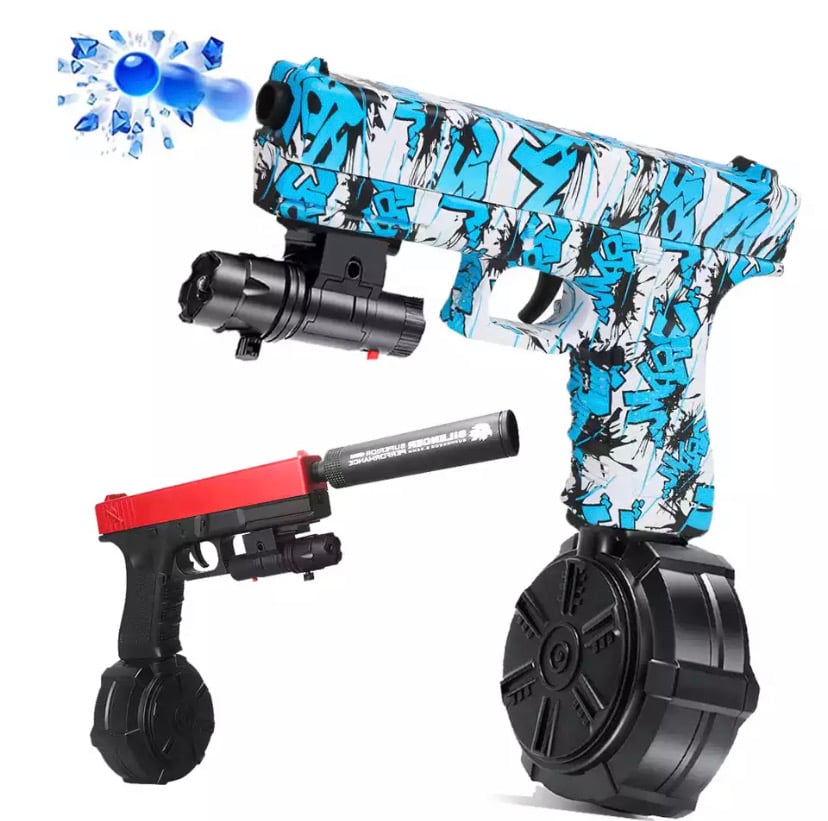 Electric Gel Glock pistol with Drum | Chargeduptronics