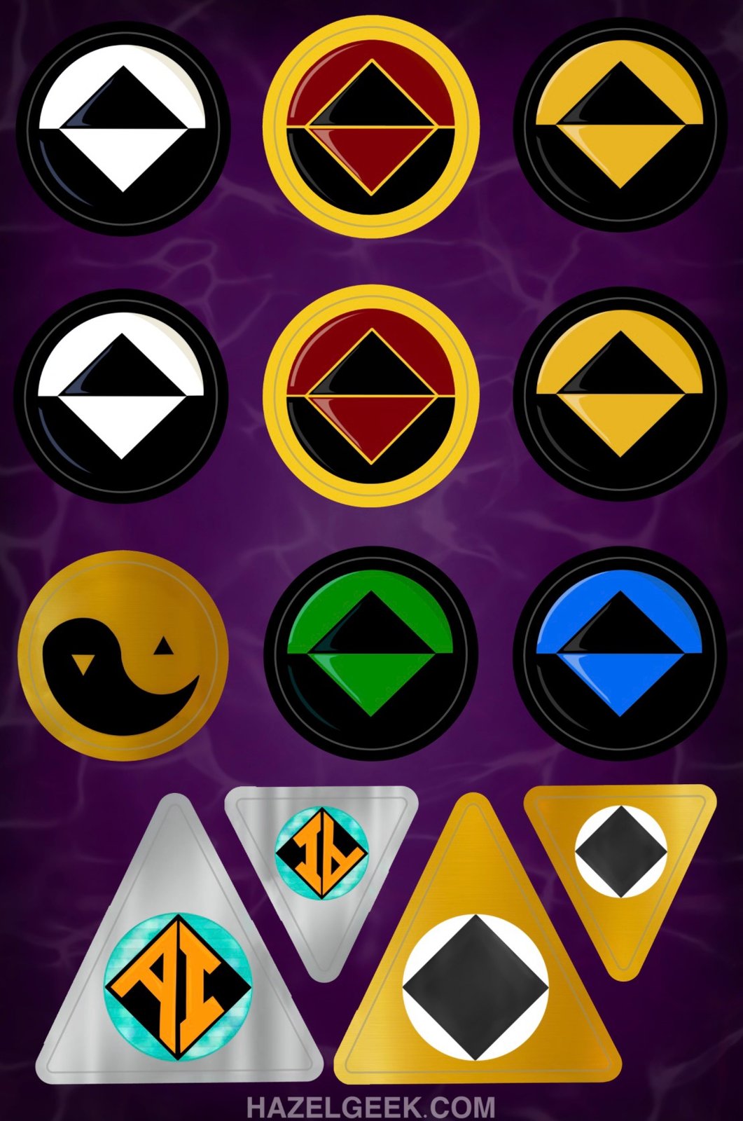 Icons - Premium Vinyl Sticker Sheet - 4x6 Inches | HazelGeek