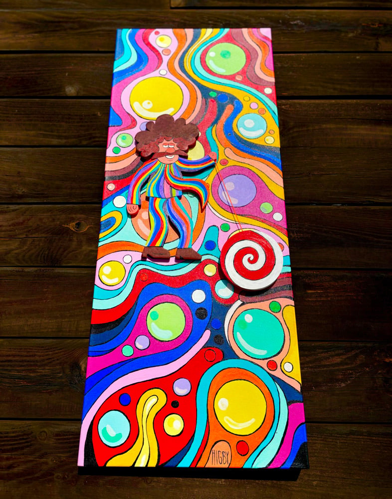 Yo-Yo Hippie Canvas 16x40 / BigYoYoArt