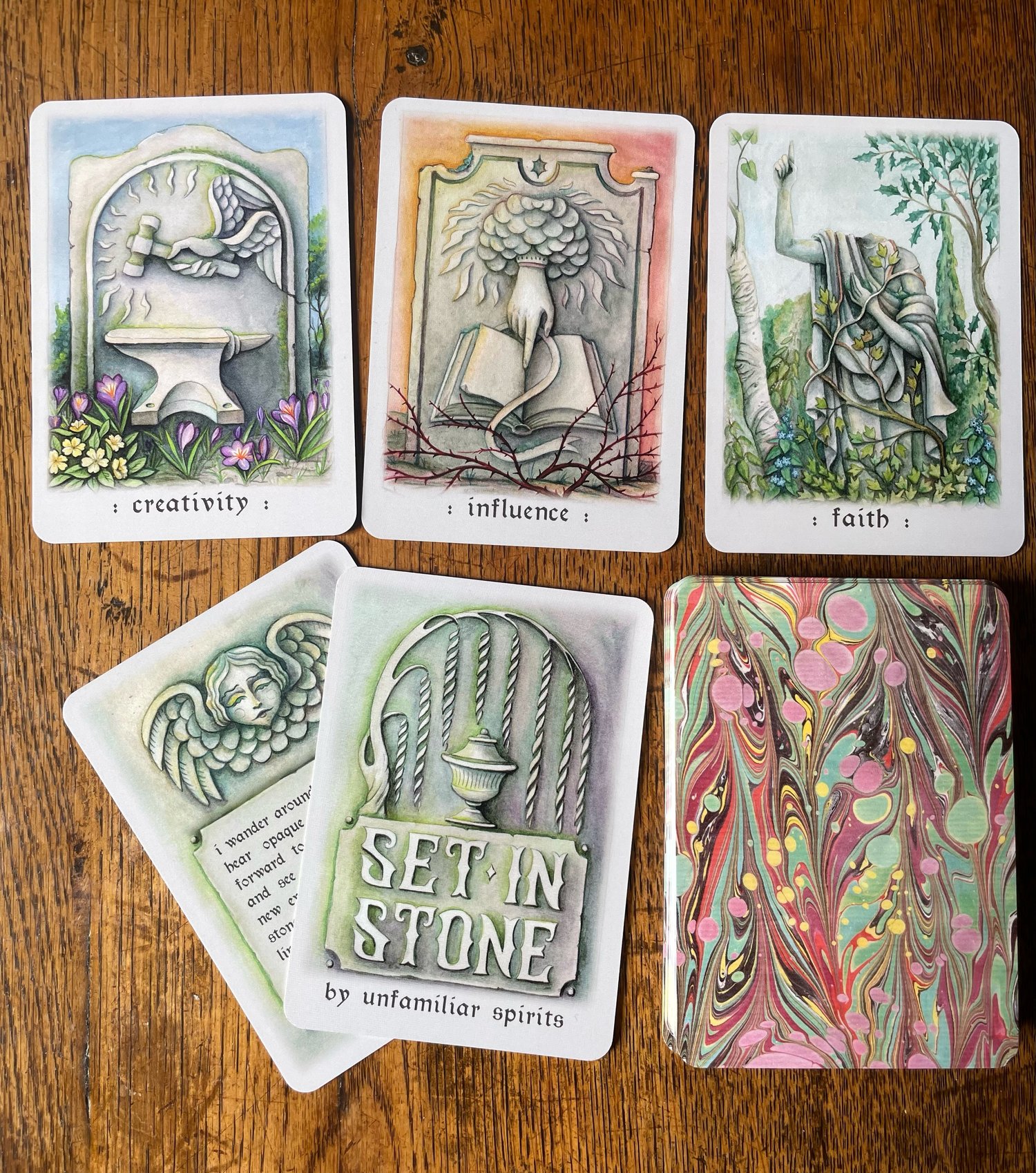 Set in stone oracle deck | unfamiliar spirits