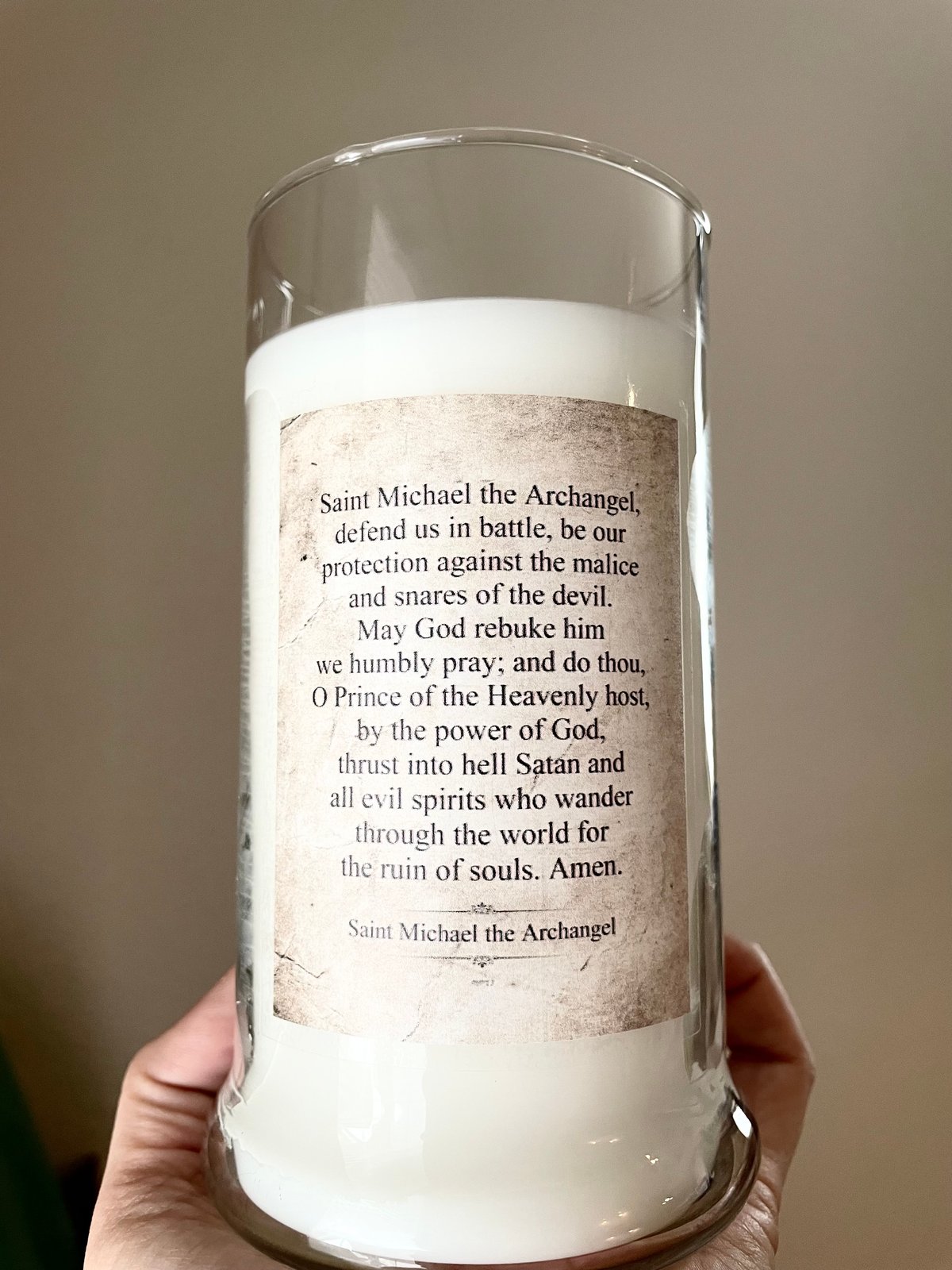 Archangel Michael Protection Prayer Candle | Sol Y Luna Candle Co.
