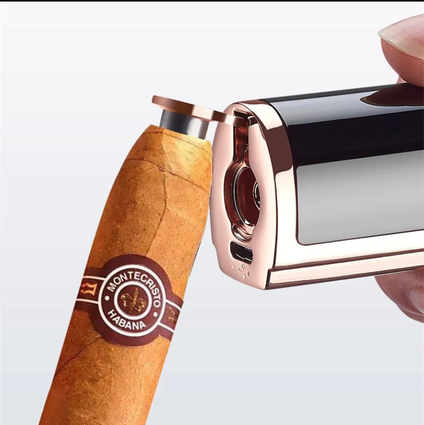 Cigar Torch lighter Multi Functional Torch Electric switch Triple jet ...