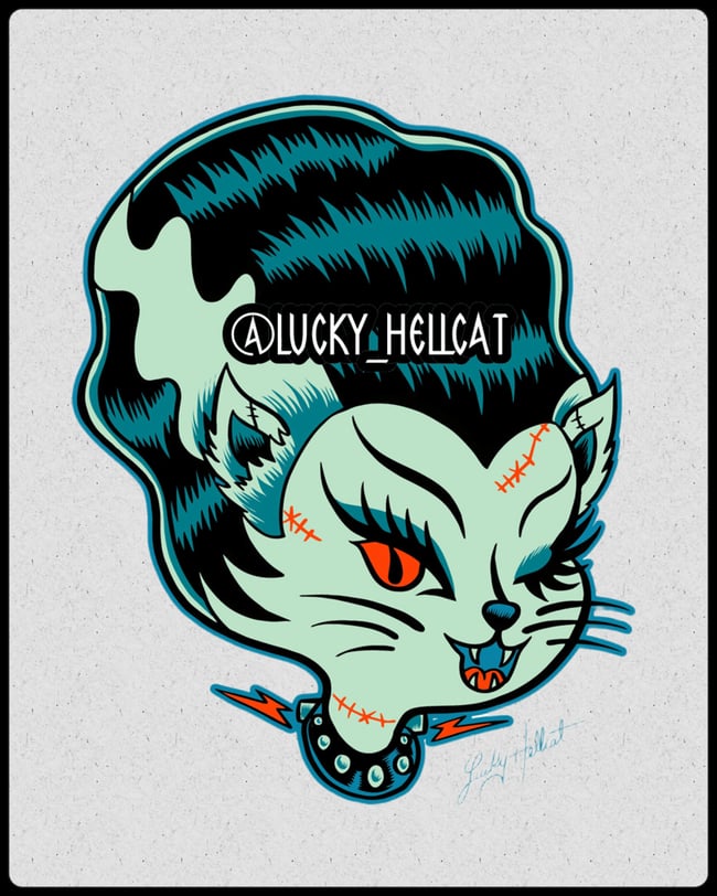 Go Go Ghouls 8x10 Signed Print | Lucky Hellcat