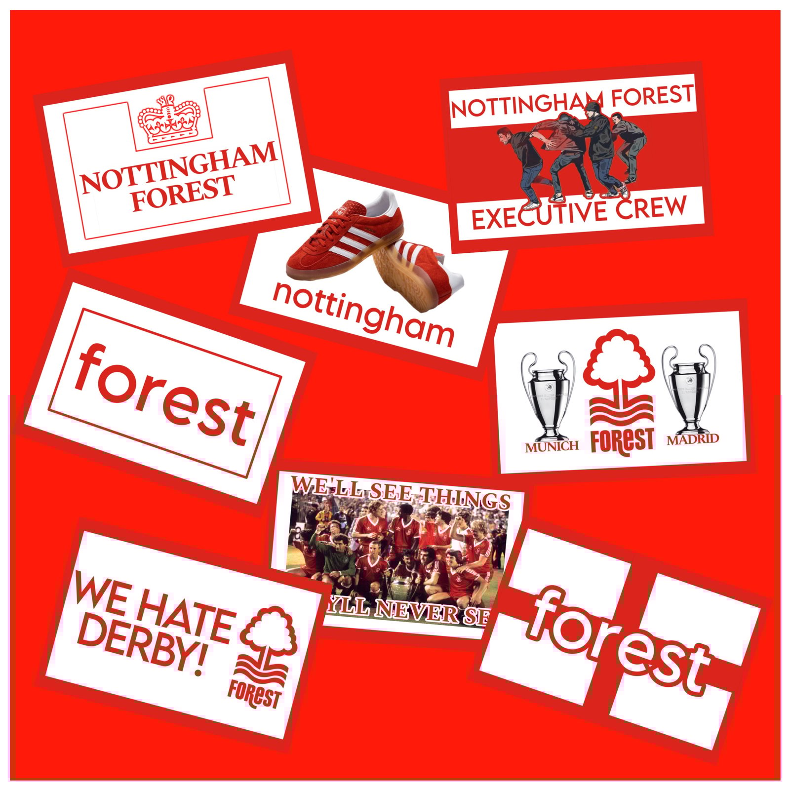 Nottingham Forest Sticker Bundle | Terrace Patrol