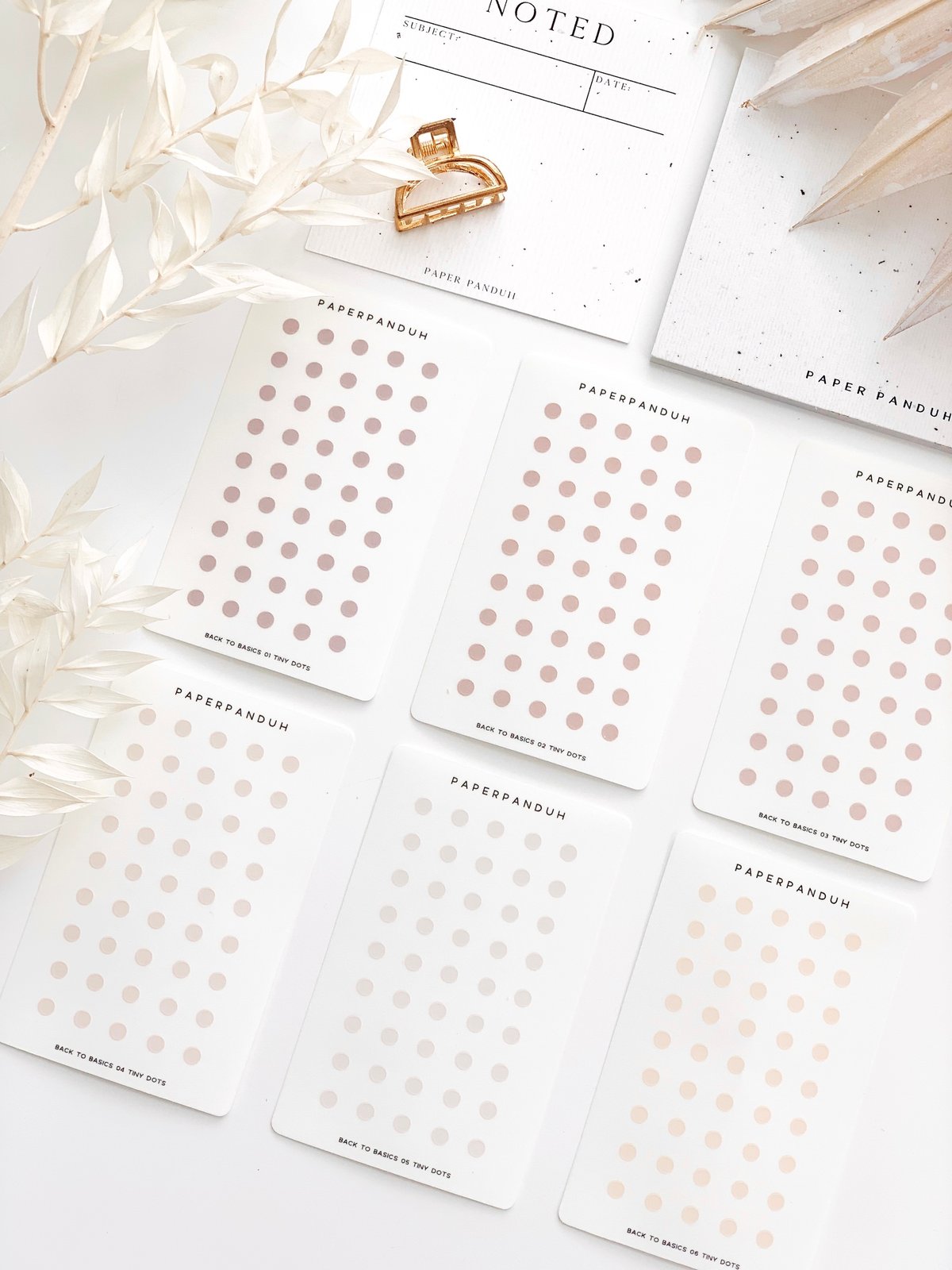 Tiny Back To Basics Dots Transparent Set | paperpanduh