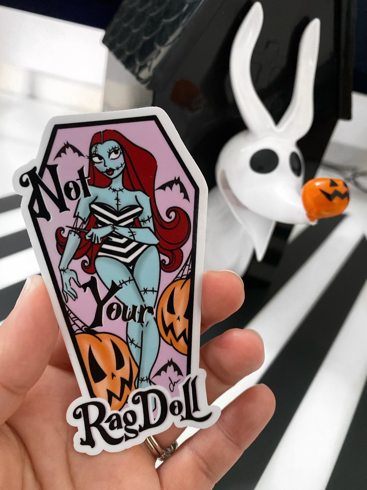 Not Your Rag Doll- Lamintaed Sticker | Deadly Bombshells