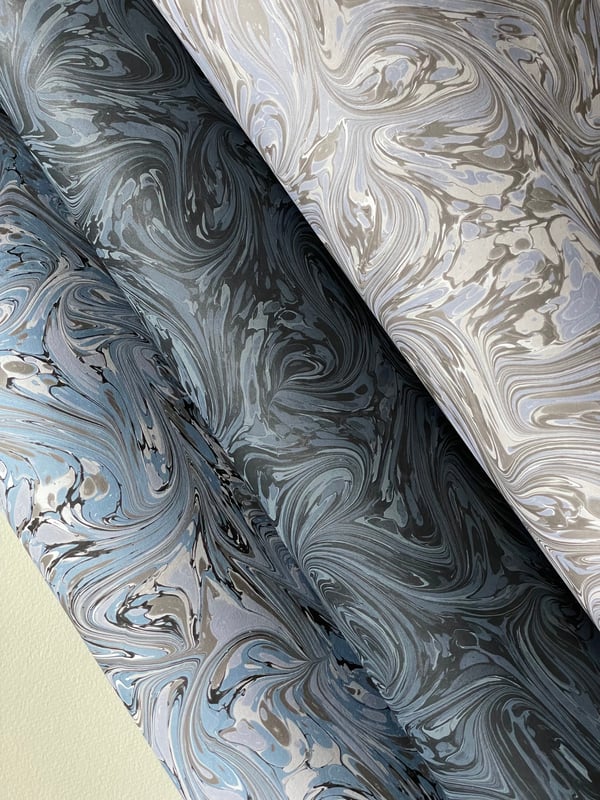 Hand Marbled Papers Ready to Ship : Limited Edition Full Sheets | Emily ...