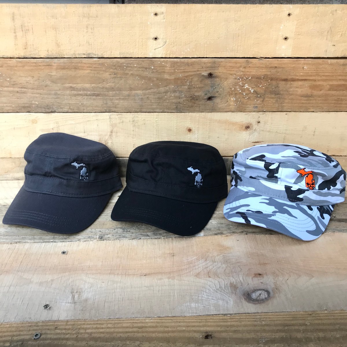 Michigan Skull® Flat Top Cap | Michigan Bike Life