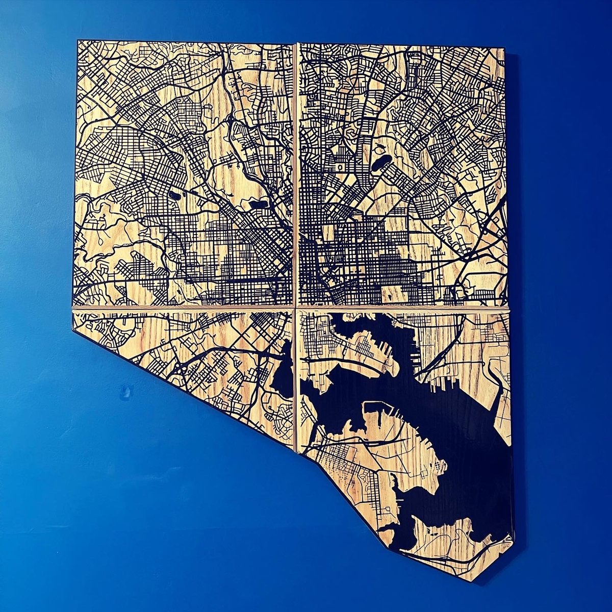 Custom city map | MADE Woodworks