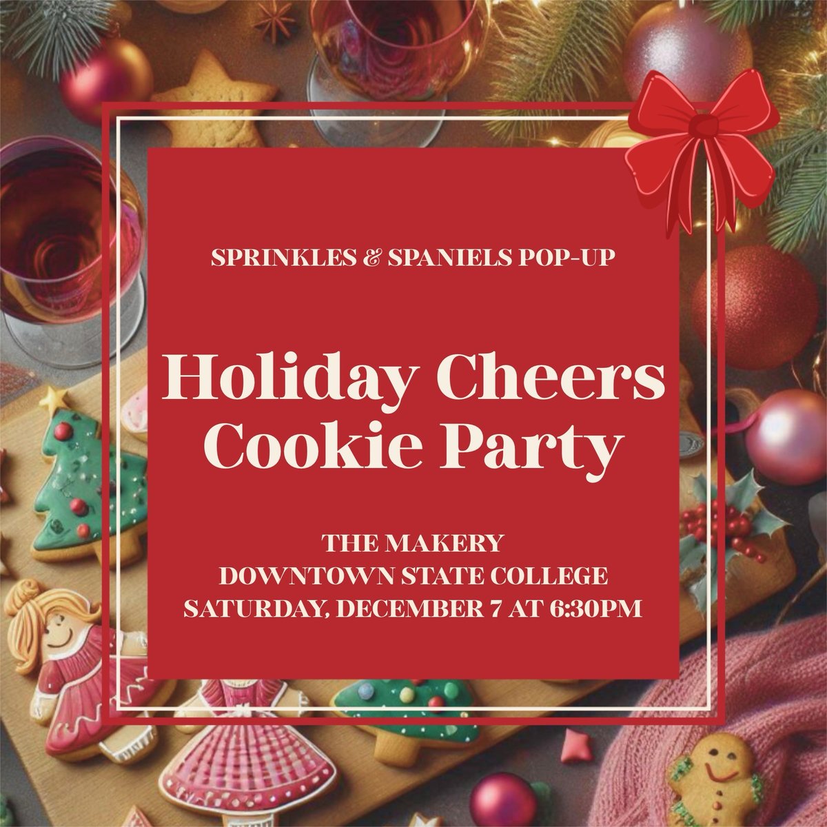Holiday Cheers Cookie Party at The Makery | Sprinkles and Spaniels