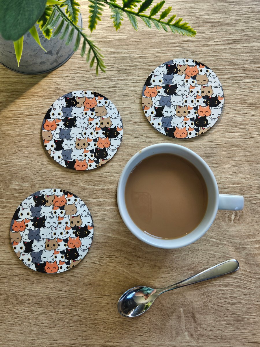 Kitty Coasters - 4 Pack | Craft Cut
