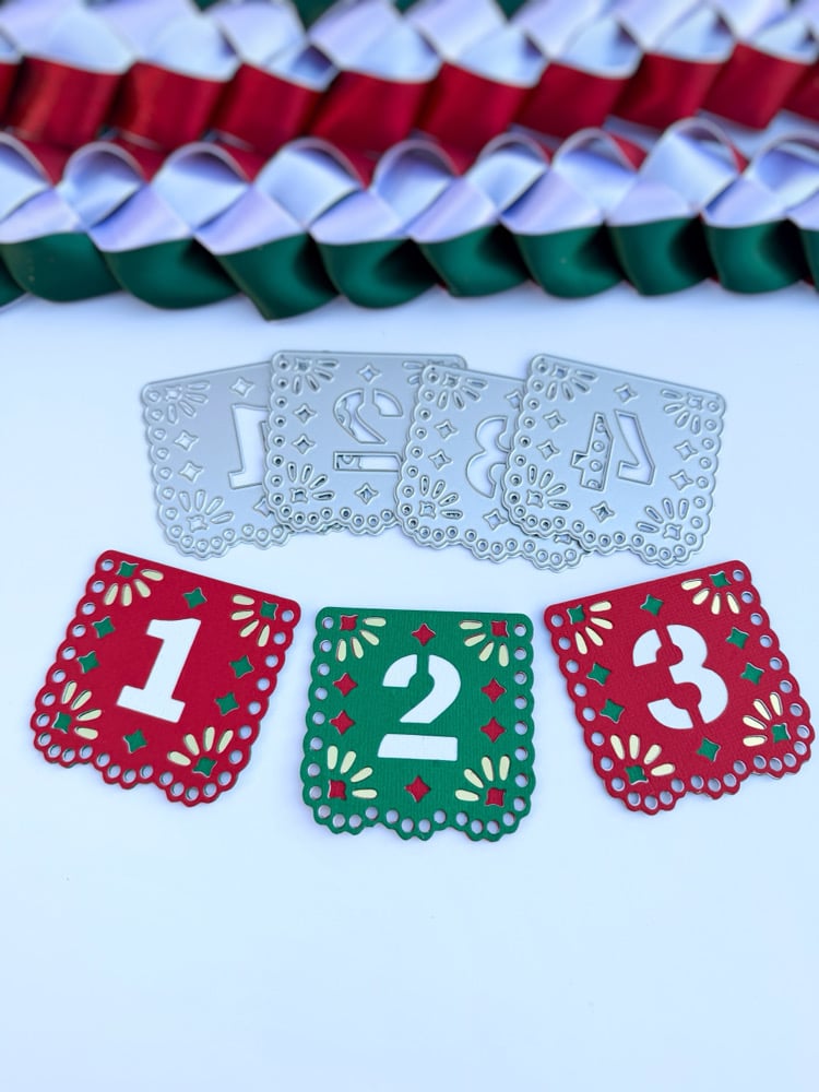 Number Papel Picado Metal Diecut | Lizzyfab Creations