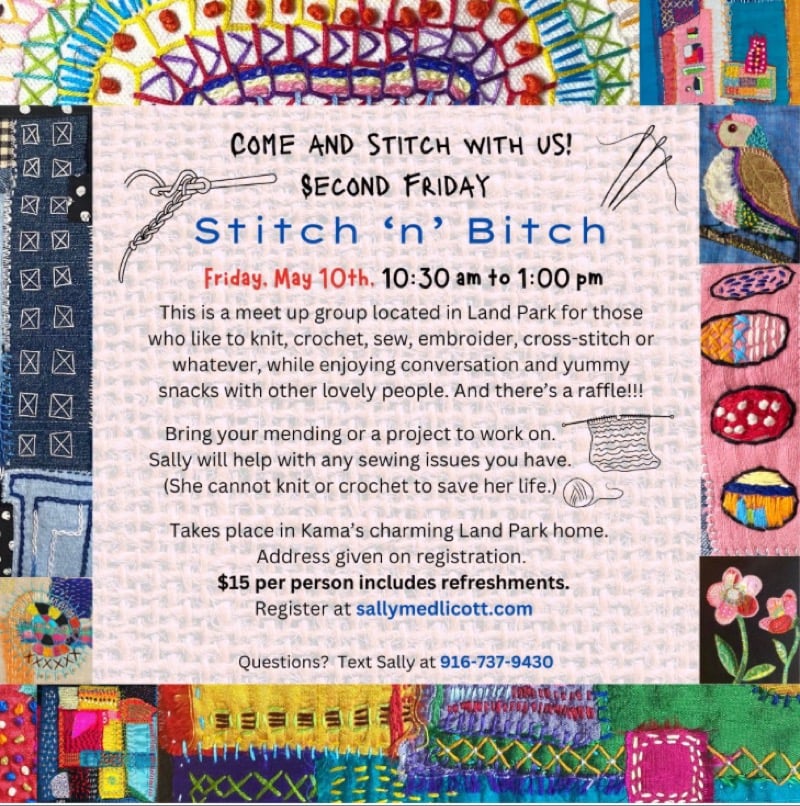 Stitch ‘n’ Bitch Friday, May 10, 2024 | Sally Medlicott