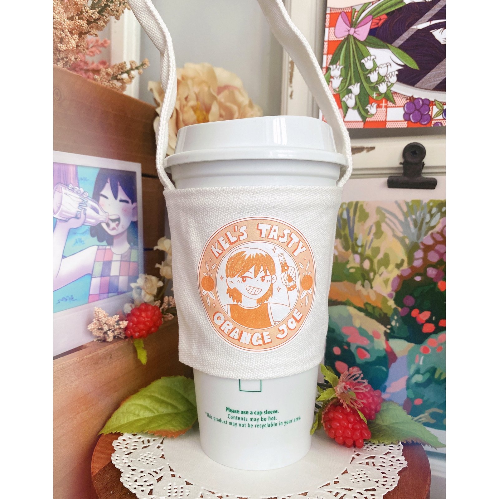 Kel’s Orange Joe Reusable Drink Sleeve | Moon Rose Cafe