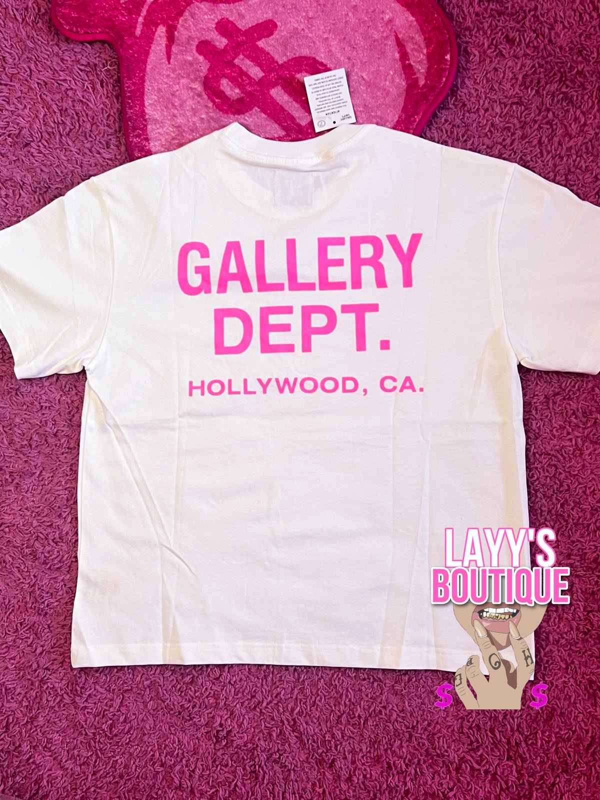 White & Pink Gallery Dept T Shirt | Layys Closet White & Pink Gallery Dept T Shirt | Layys Closet
