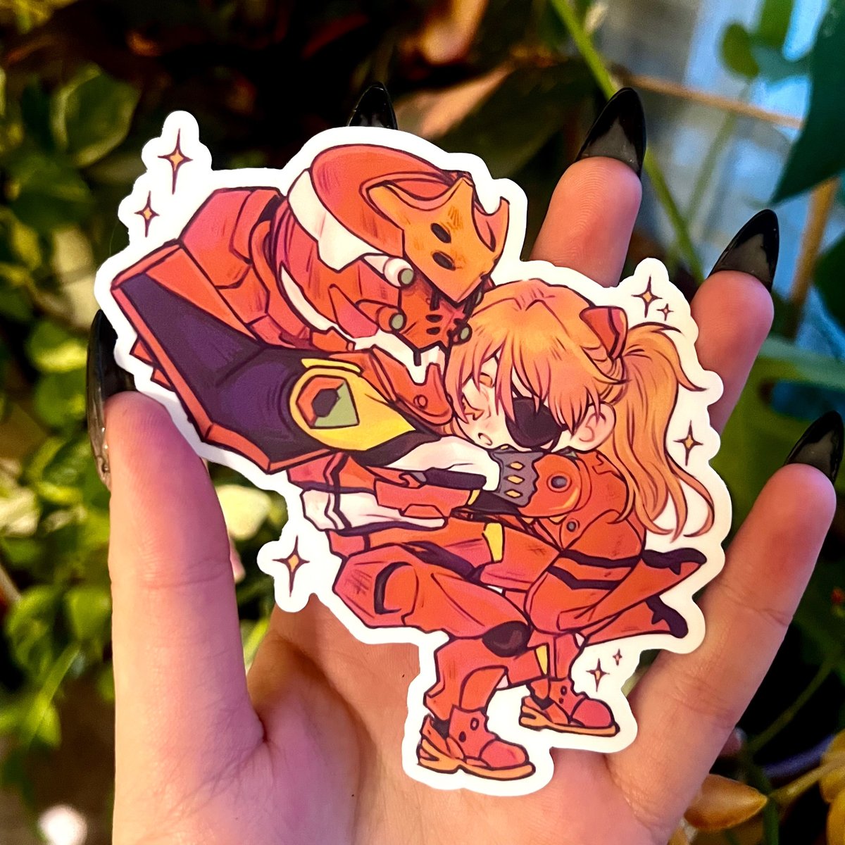 EVA 4”x4” Vinyl Stickers | trashieart
