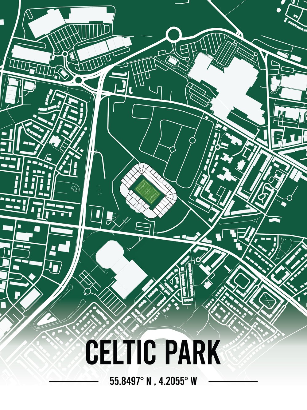 PRINT - CELTIC PARK MAP | RetroCeltic
