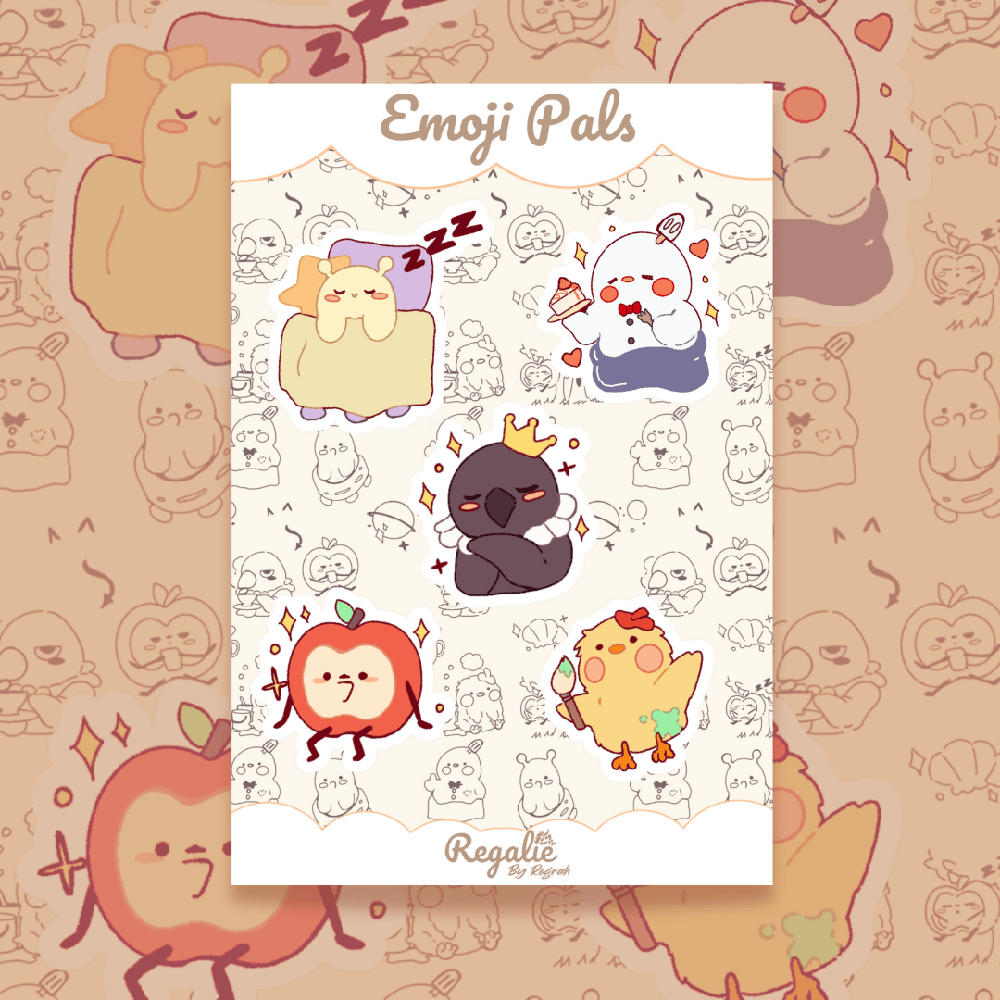 Emoji Pals Sticker Sheet (LADS) | Regalie by Regrah
