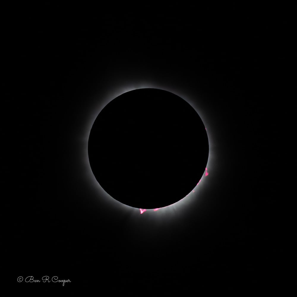Crown of Fire - Solar Eclipse 2024 | Ben R Cooper Photography