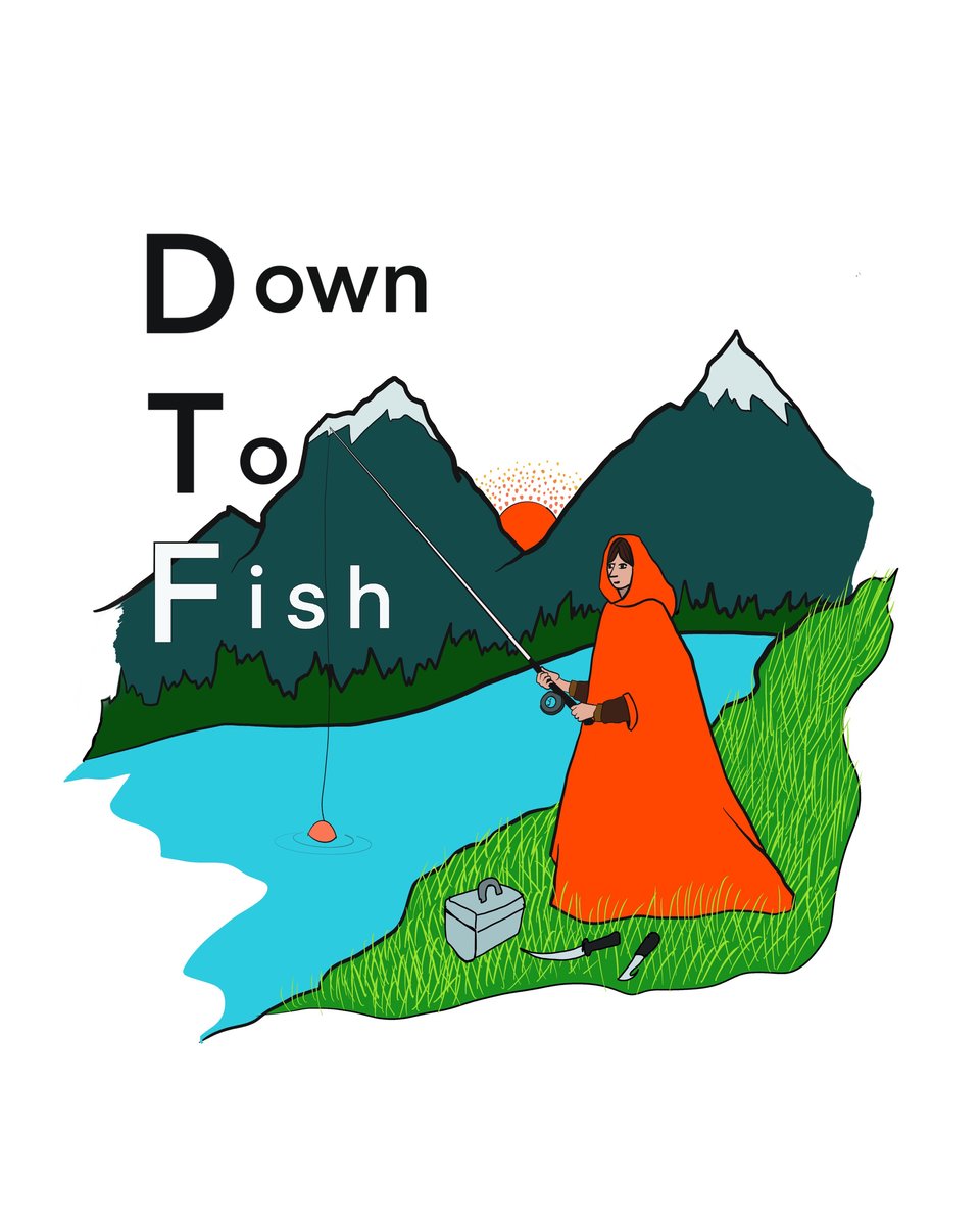 “Down to Fish” print | Warm Shape