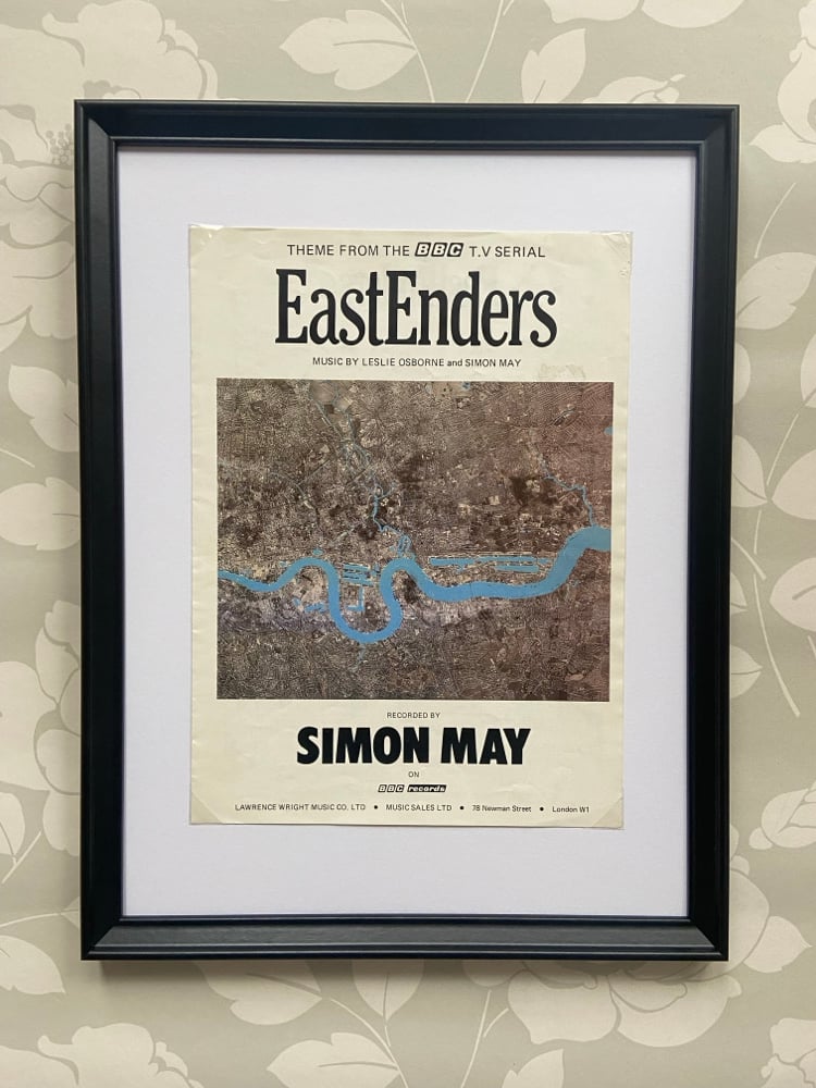 Lorna Kyle — EastEnders theme tune, framed original 1985 sheet music