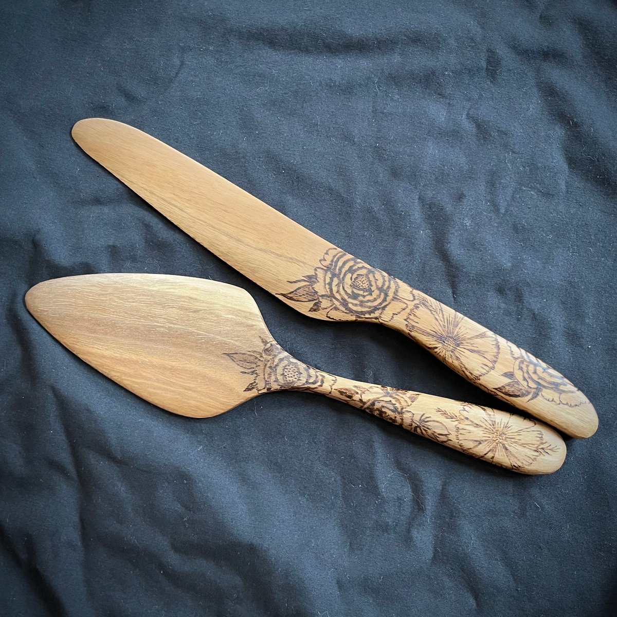Cake Knife Serving Set | Everlongardener Handmade