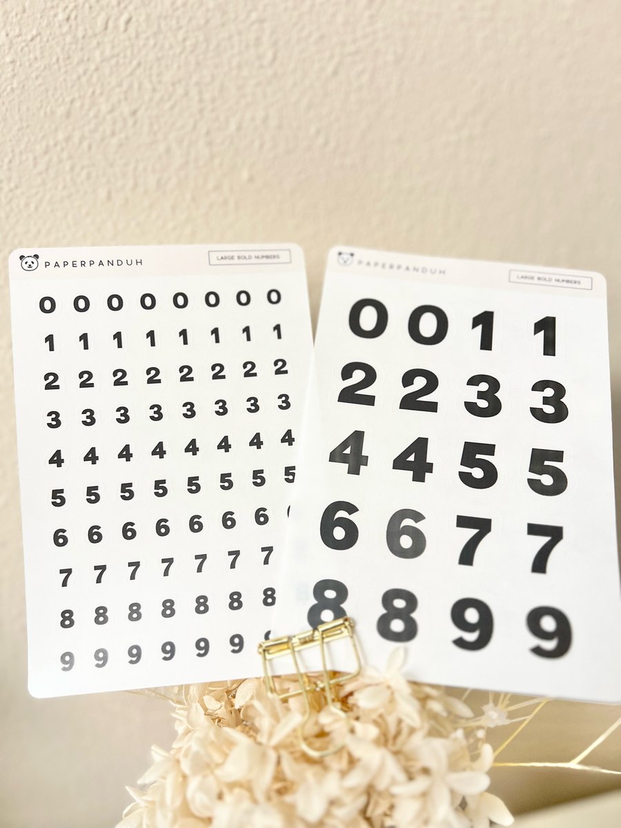 Bold Numbers | paperpanduh