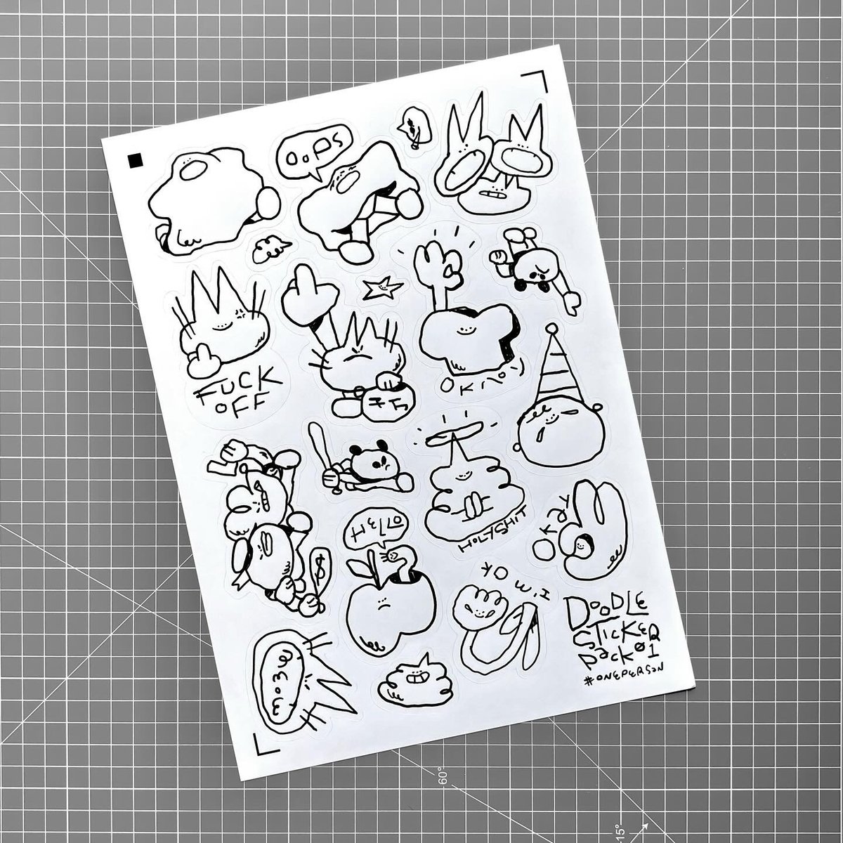 Doodle Sticker Pack 01 | onepersan